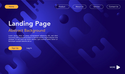 Landing page simple design dark Royalty Free Vector Image
