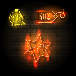 Retro neon sign buy now Royalty Free Vector Image