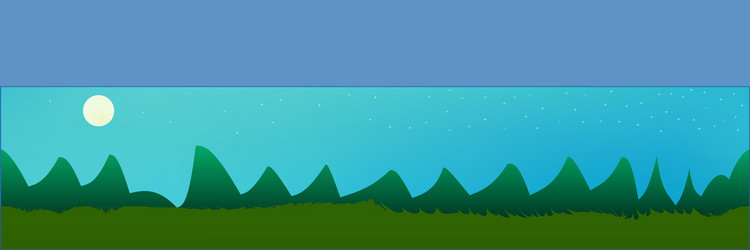 Cyan sky and mountains landscape Royalty Free Vector Image