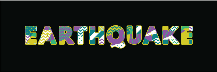 Earthquake concept word art Royalty Free Vector Image