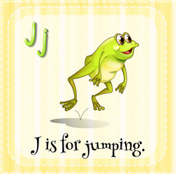 A letter j for jump Royalty Free Vector Image - VectorStock
