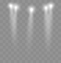 Spotlights with rays shining light beams Vector Image