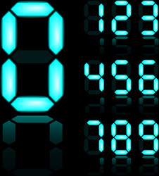 Color digital numbers set number font Royalty Free Vector