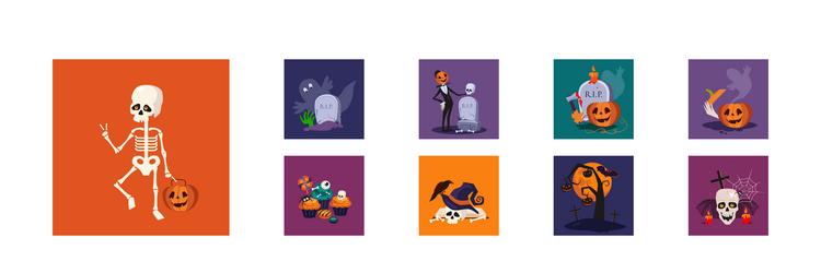 Halloween holiday creepy and scary object Vector Image