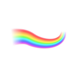 Rainbow curved line iconrealistic style Royalty Free Vector