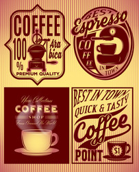 Retro poster for coffee shop Royalty Free Vector Image