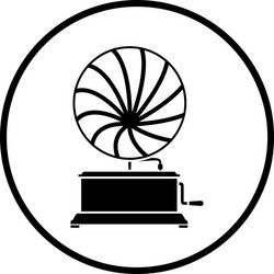 Gramophone icon for logo template Royalty Free Vector Image