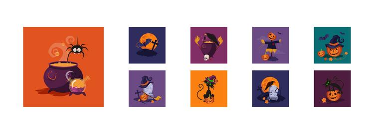 Halloween holiday creepy and scary object Vector Image