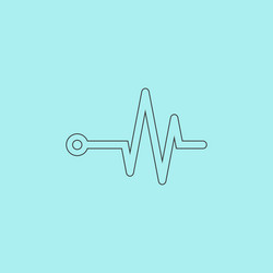 Life line - heart beat cardiogram Royalty Free Vector Image
