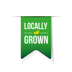Locally grown label editable isolated Royalty Free Vector