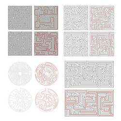 Maze games set with funny cartoon characters Vector Image