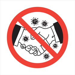 No handshake icon isolated Royalty Free Vector Image
