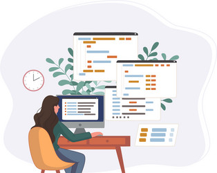 Software developer character programmer Royalty Free Vector