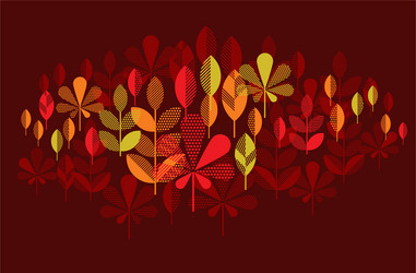 Autumn seasonal background with 3d leaves Vector Image