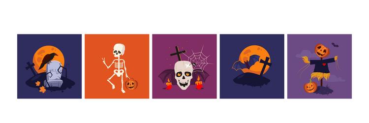 Halloween holiday creepy and scary object Vector Image