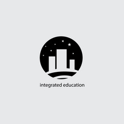 Creative education building logo with color Vector Image