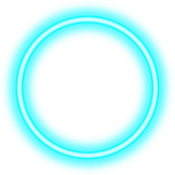 Neon round frame border Royalty Free Vector Image