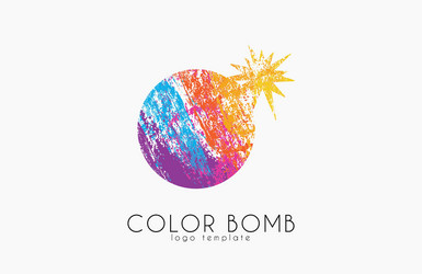 Bomb logo color creative Royalty Free Vector Image