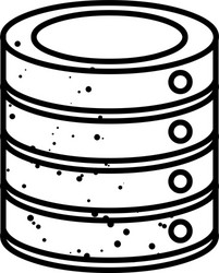 Cartoon image of database icon Royalty Free Vector Image