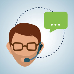 Design of call center editable Royalty Free Vector Image
