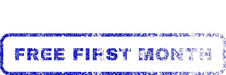 First month free exclamation rubber stamp Vector Image