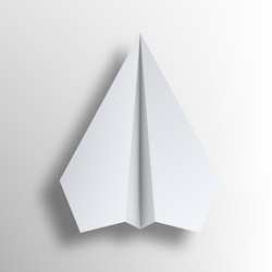 Black and gold paper airplane turning page Vector Image