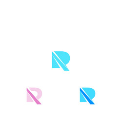 Alphabet letters initials logo rr r r and p Vector Image