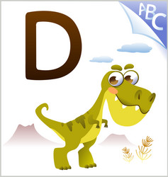 Alphabet animal d Royalty Free Vector Image - VectorStock