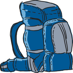 Backpack camp set cartoon Royalty Free Vector Image