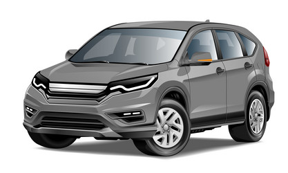 Realistic blue sky sport two tone luxury car set Vector Image