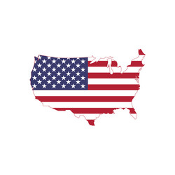 Map of usa with american flag texture Royalty Free Vector