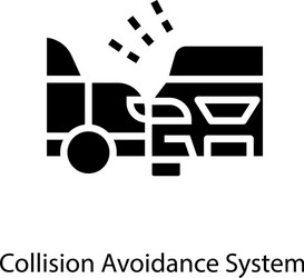 Collision avoidance system Royalty Free Vector Image