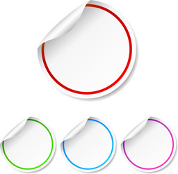 Set of colorful round labels Royalty Free Vector Image