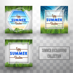 Tropical beach background Royalty Free Vector Image