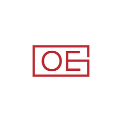 Creative letter logo design initials oe Royalty Free Vector