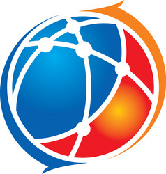 Arrow digital technology logo Royalty Free Vector Image