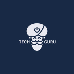 Tech guru logo Royalty Free Vector Image - VectorStock