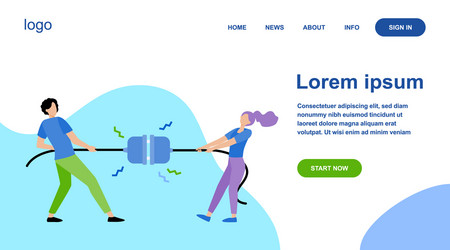 Groups of people pulling rope Royalty Free Vector Image