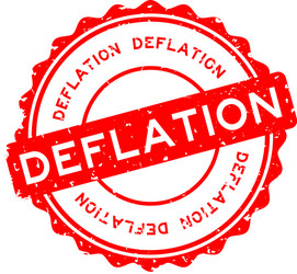 Grunge black deflation word square rubber seal Vector Image