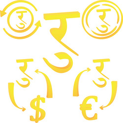 Nepalese rupee currency symbol nepal Royalty Free Vector