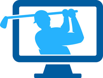 Desktop golf logo icon design Royalty Free Vector Image