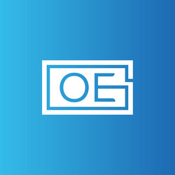 Creative letter logo design initials oe Royalty Free Vector