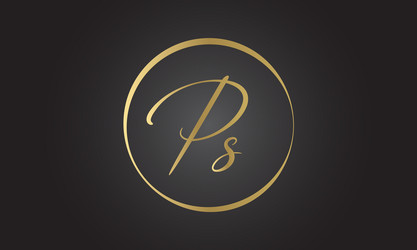 Initial ps letter logo creative typography Vector Image