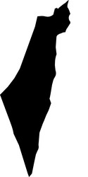 Israel - flat country map silhouette Royalty Free Vector