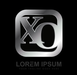 Golden monogram logo letter xo Royalty Free Vector Image