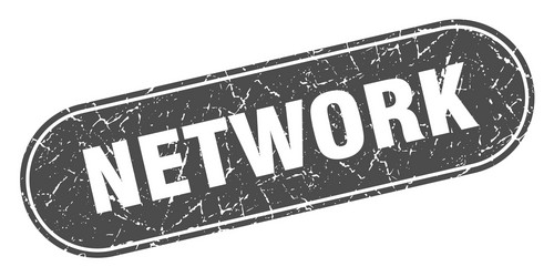 Network stamp network label round grunge sign Vector Image