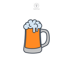 Beer mug icon symbol isolated on white background Vector Image