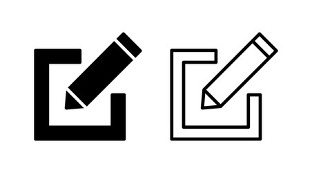 Edit icon edit document sign and symbol pencil Vector Image