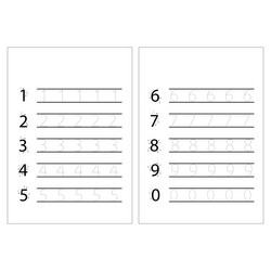 How to write number practice writing numbers wr Vector Image