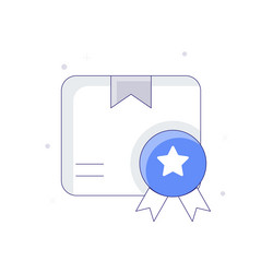 Quality inspection outline icon style i Royalty Free Vector
